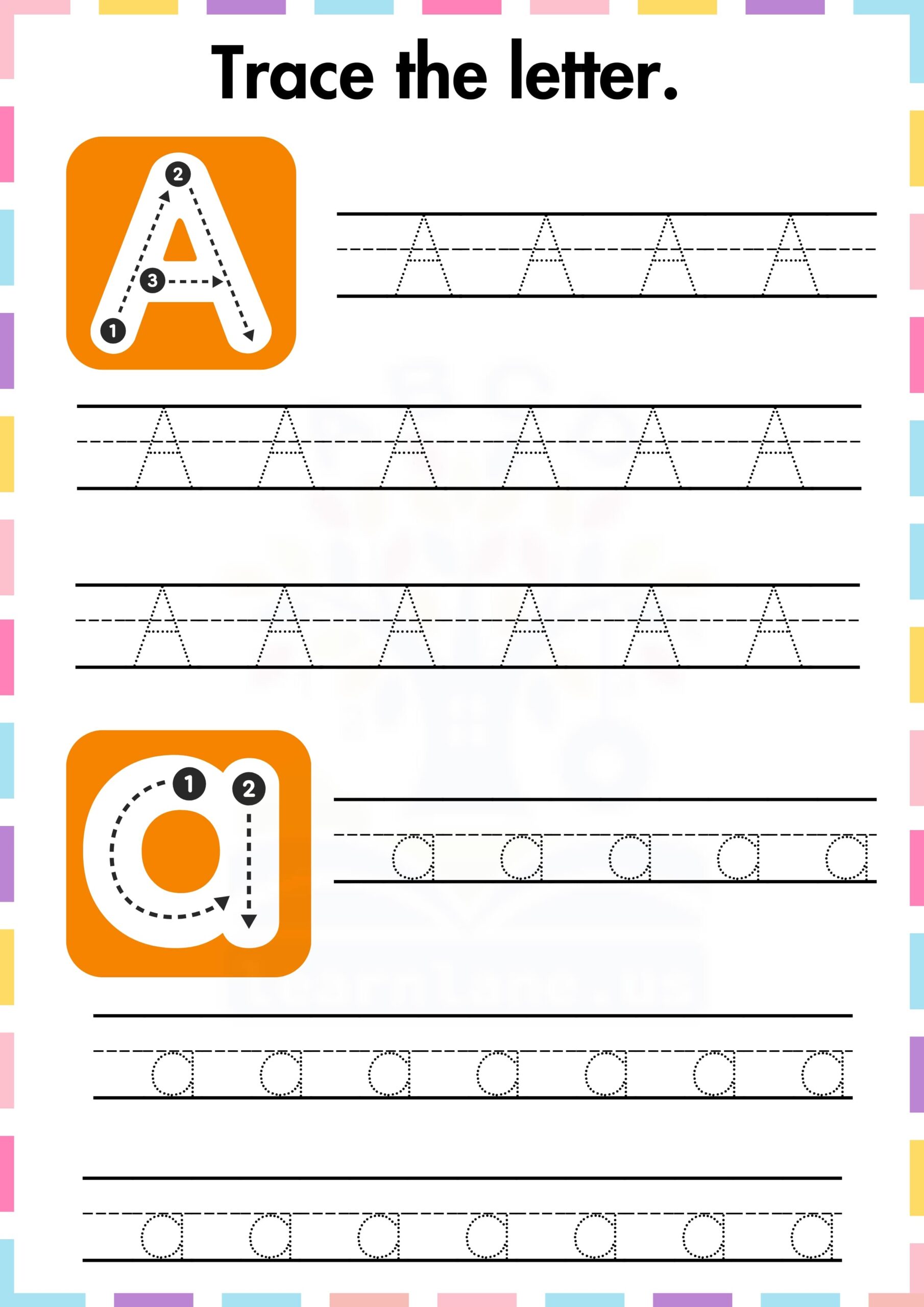 Letter A Tracing Worksheets for Preschool (PreK) - Best Education Hub ...