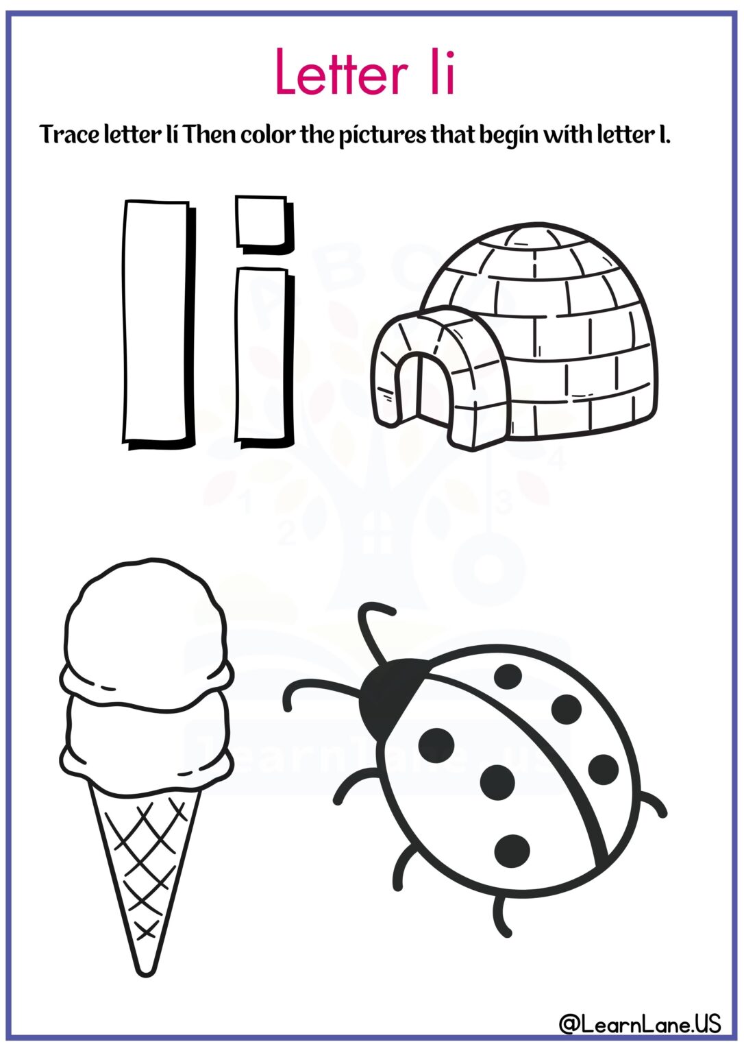 Letter I Tracing Worksheets for Preschool - Best Education Hub in USA ...