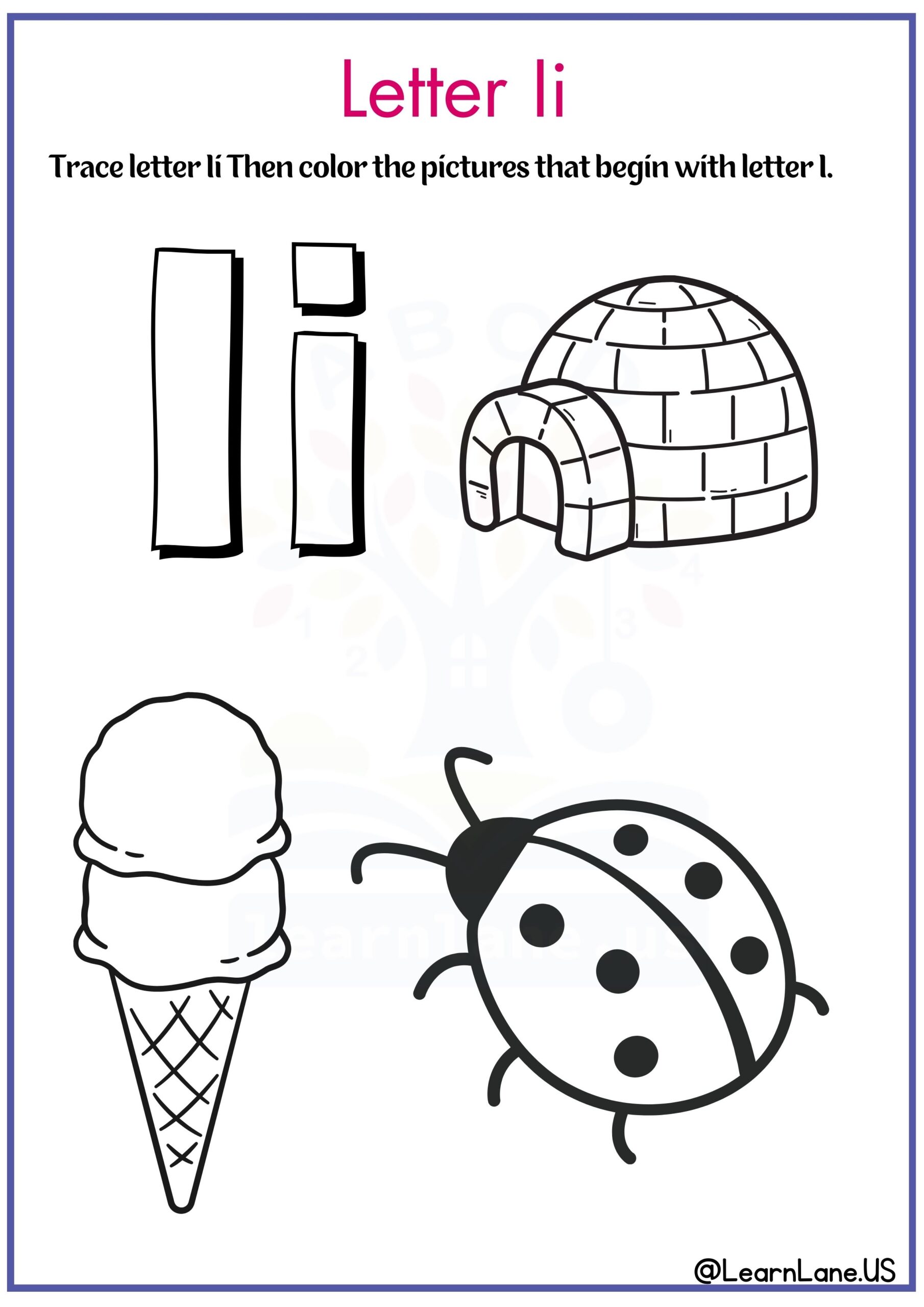 Letter I Tracing Worksheets for Preschool - Best Education Hub in USA ...