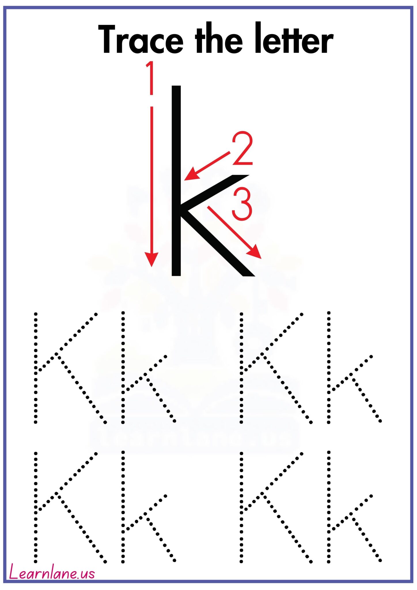 Preschool Letter K Tracing Worksheets - Best Education Hub in USA: Worksheets, Activities, and ...