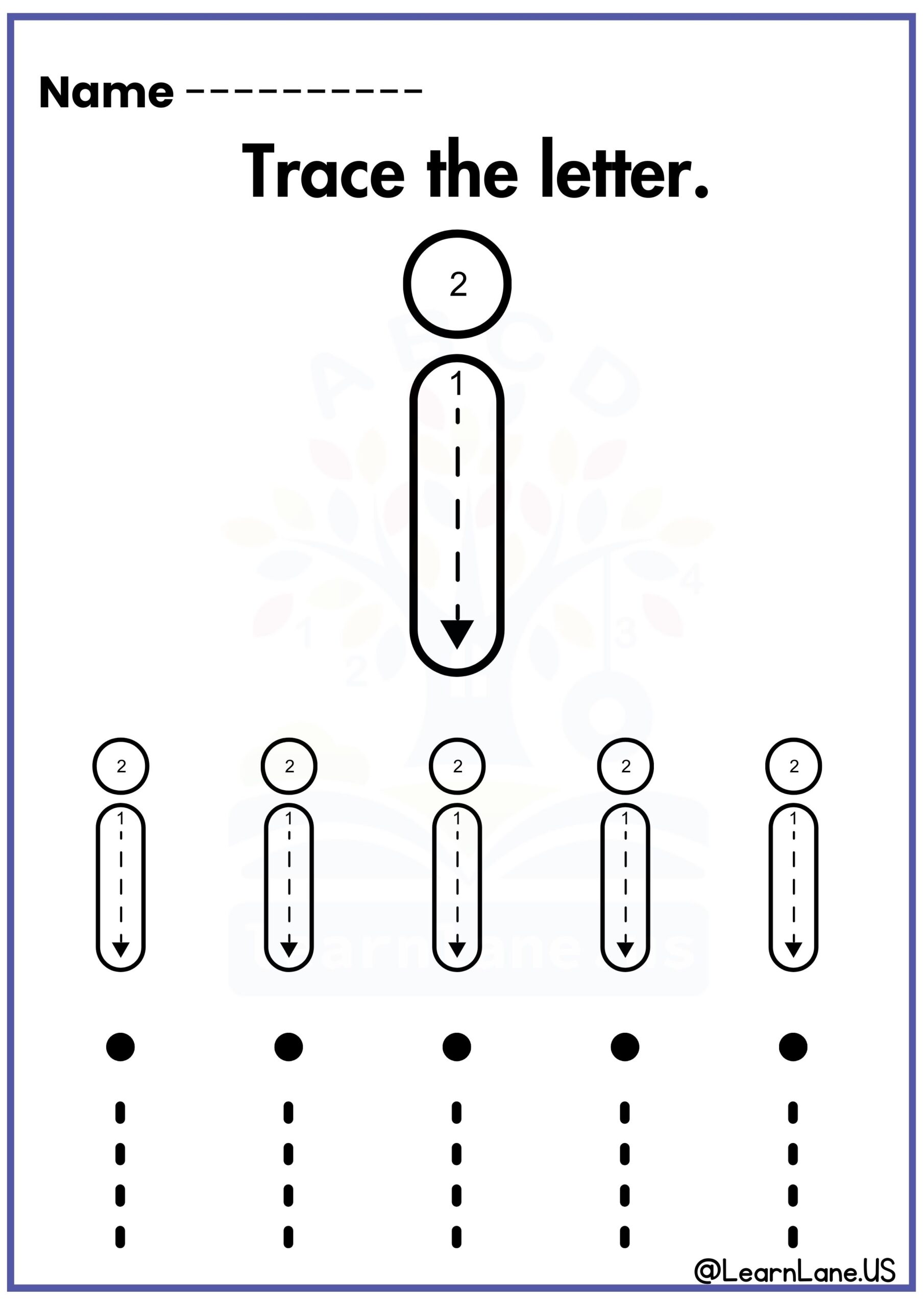 Letter I Tracing Worksheets for Preschool - Best Education Hub in USA ...