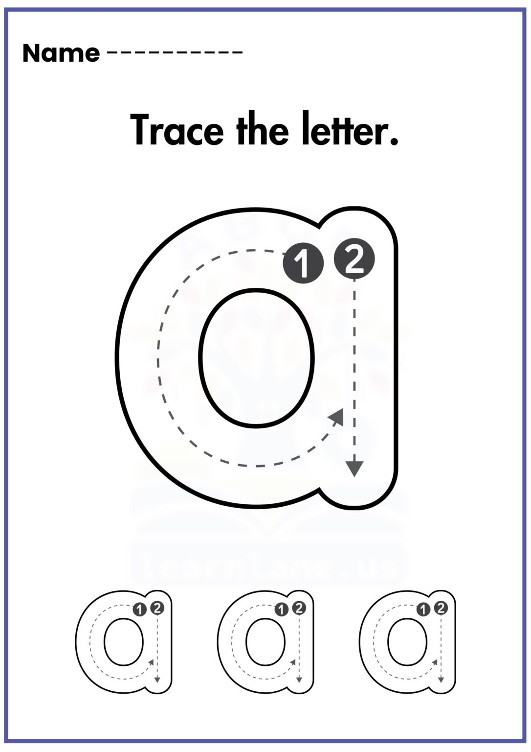 Letter A Tracing Worksheets for Preschool (PreK) - Best Education Hub ...