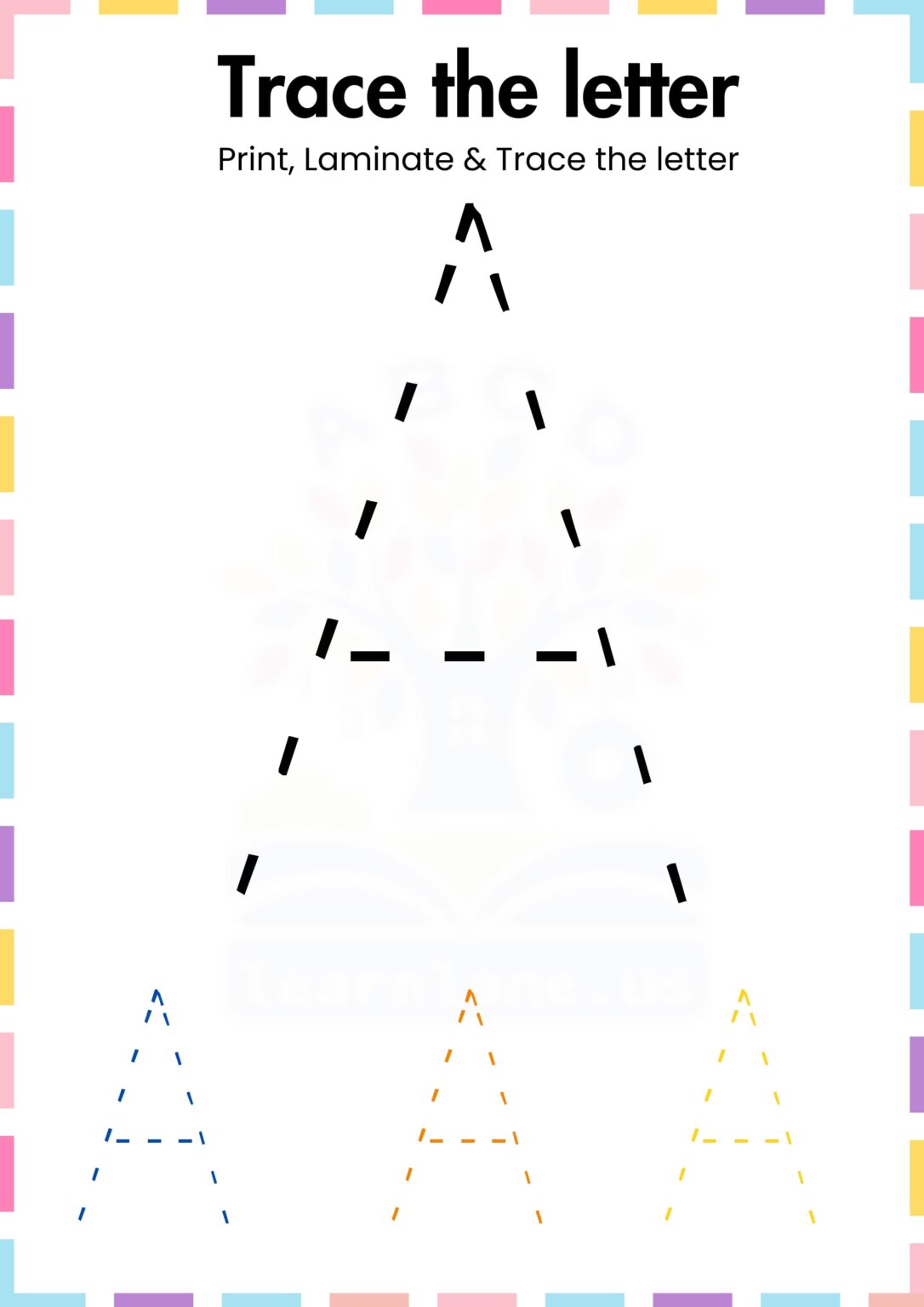 Letter A Tracing Worksheets for Preschool (PreK) - Best Education Hub ...