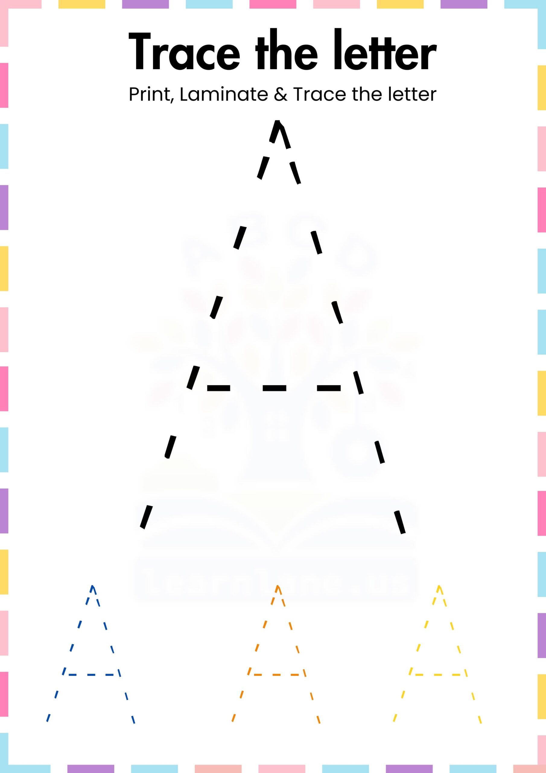 Letter A Tracing Worksheets for Preschool (PreK) - Best Education Hub ...