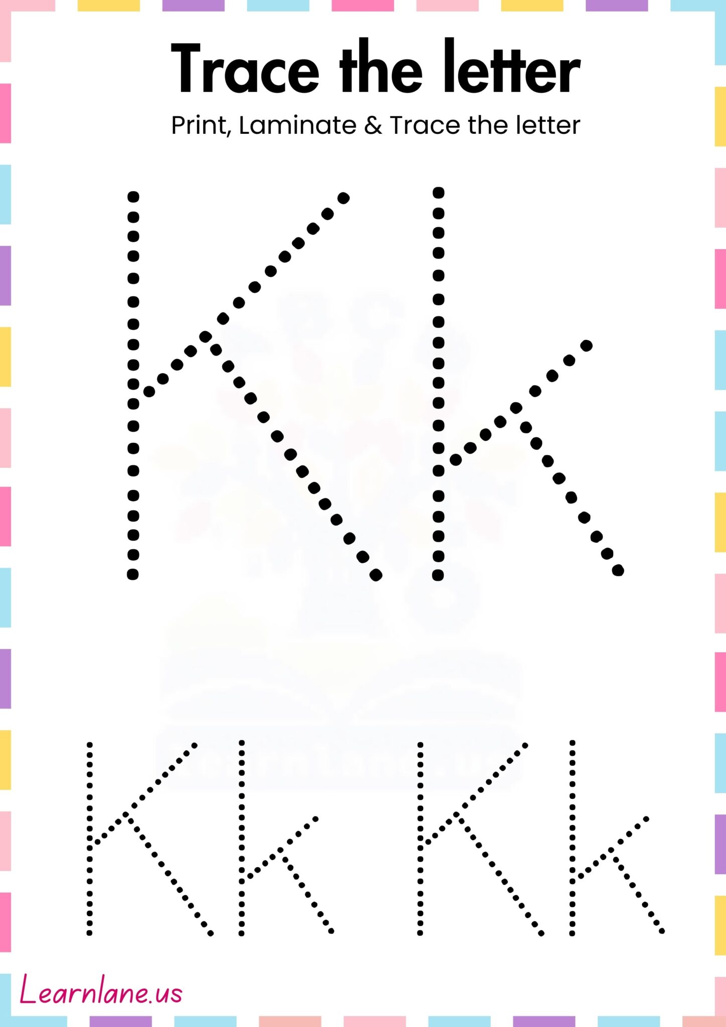 Preschool Letter K Tracing Worksheets - Best Education Hub in USA ...