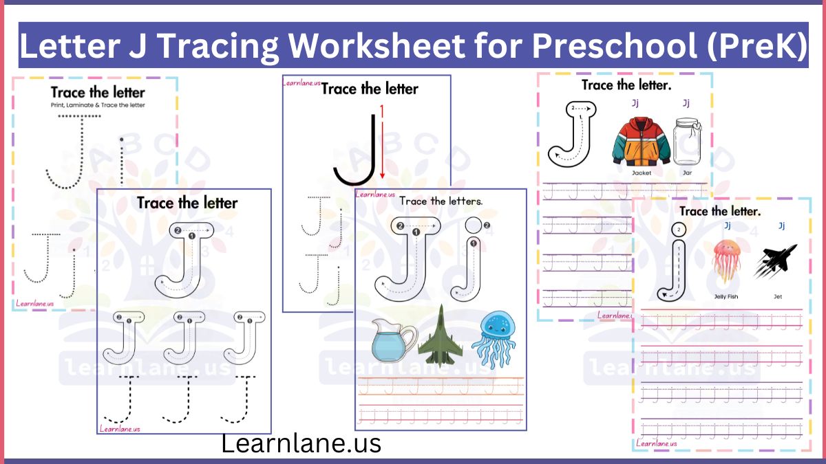 Letter J Tracing Worksheets For Preschool - Best Education Hub in USA: Worksheets, Activities ...