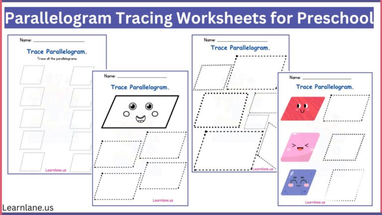 Free Parallelogram Tracing Worksheets for Preschool - Best Education ...