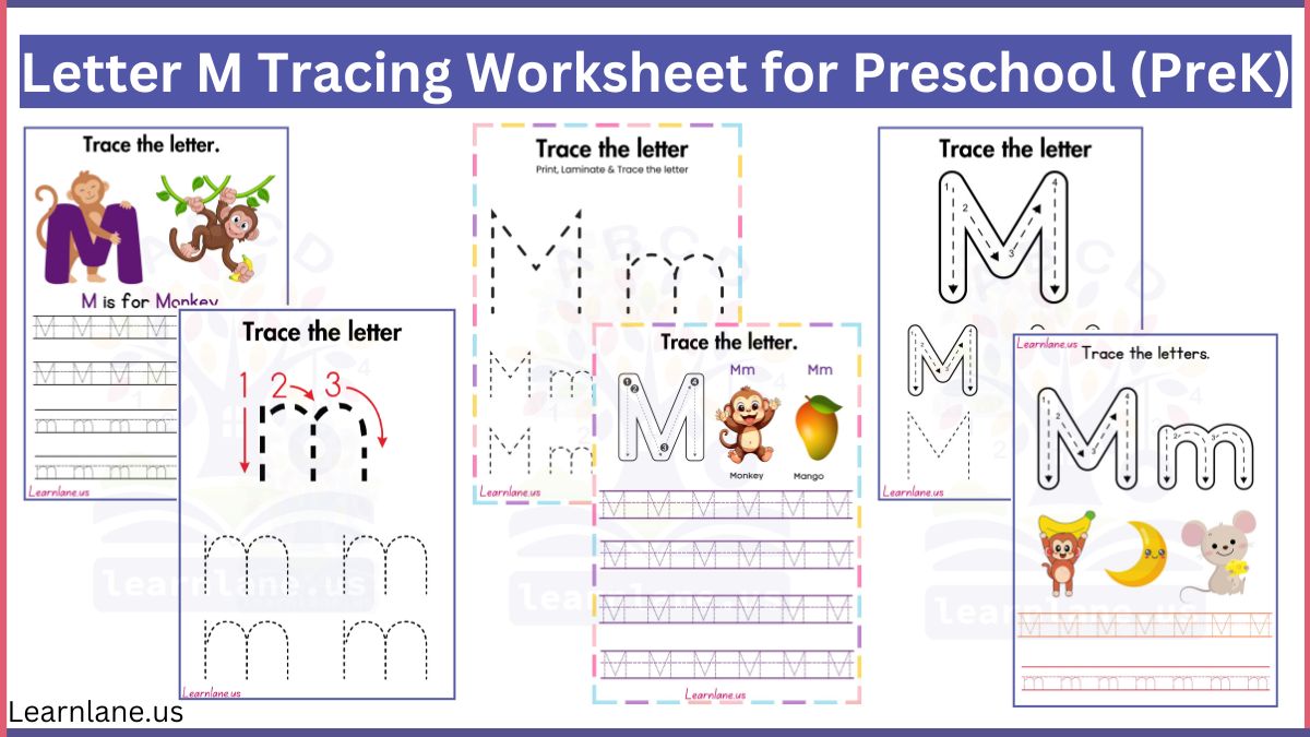 Letter M Tracing Worksheets for Preschool - Best Education Hub in USA ...