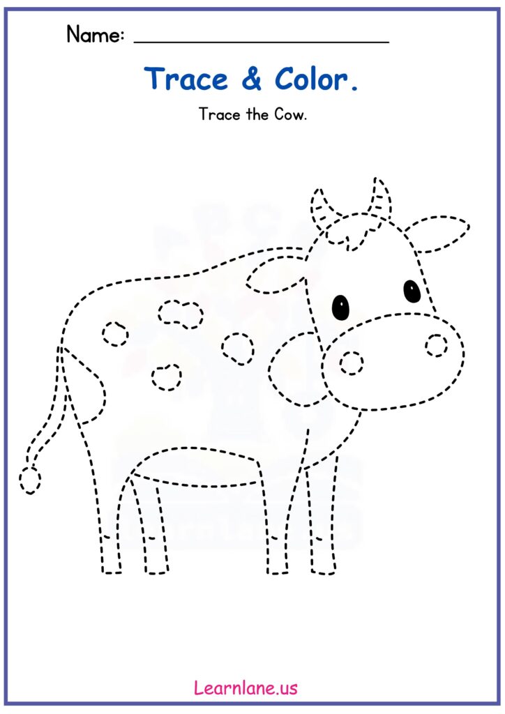 Free Farm Animals Tracing Worksheets for Preschool - Best Education Hub ...