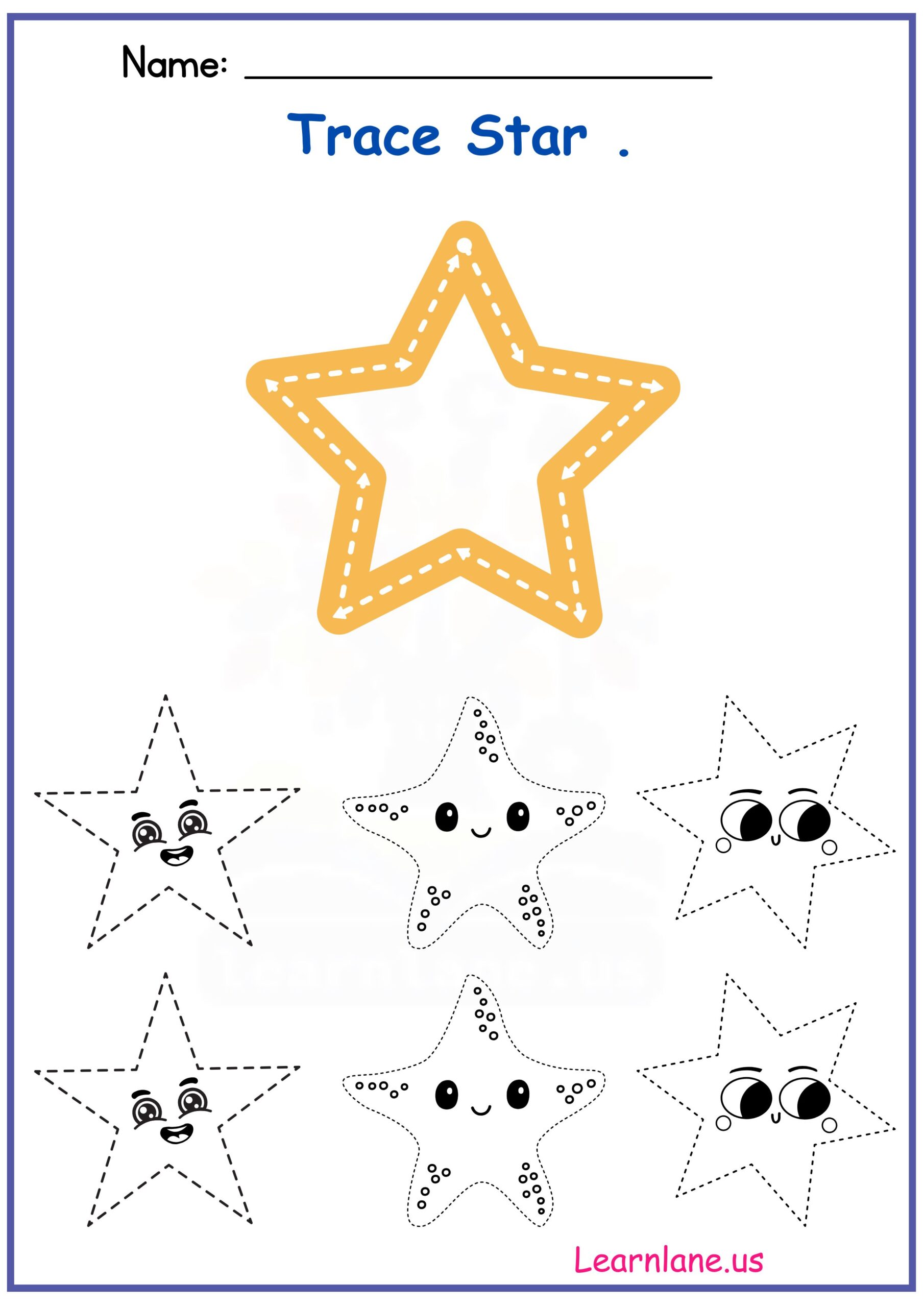 Free Star Tracing Worksheets for Preschoolers - Best Education Hub in ...