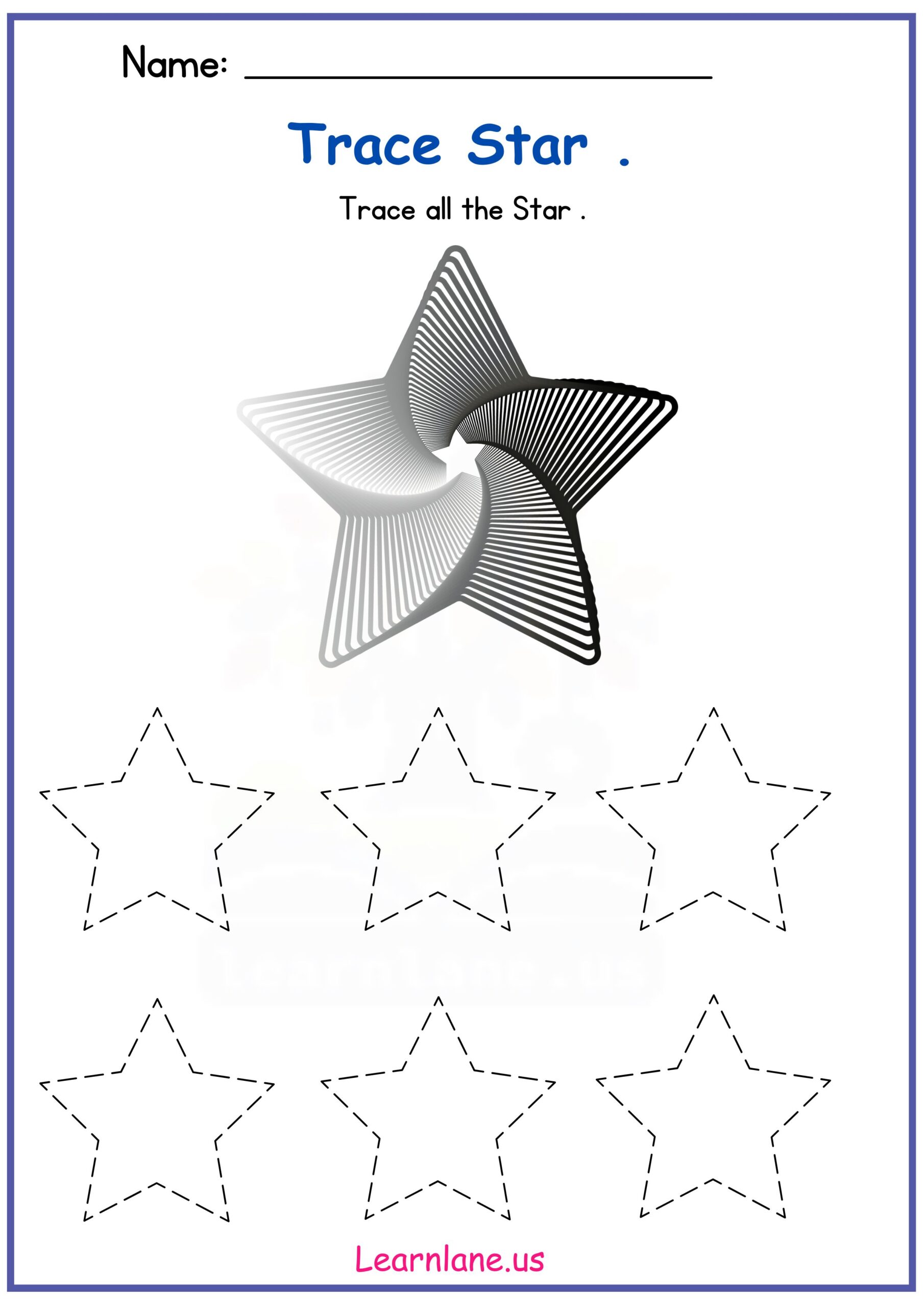 Free Star Tracing Worksheets for Preschoolers - Best Education Hub in ...