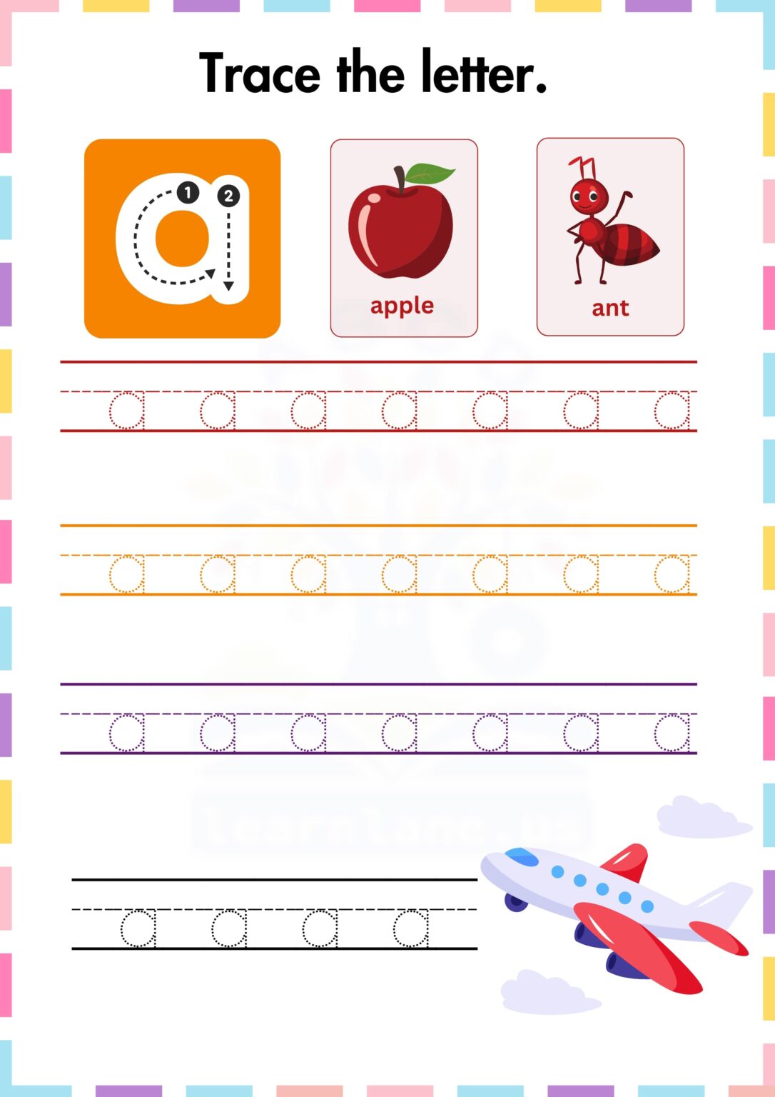Letter A Tracing Worksheets for Preschool (PreK) - Best Education Hub ...