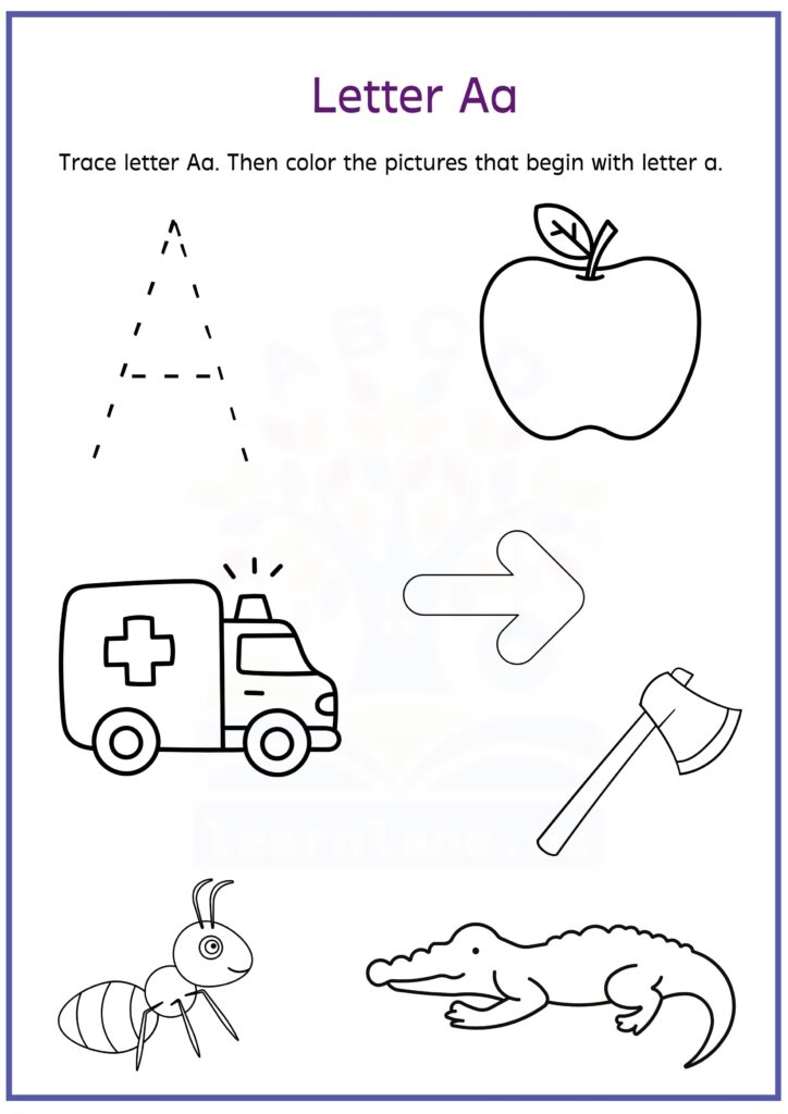 Letter A Tracing Worksheets for Preschool (PreK) - Best Education Hub ...