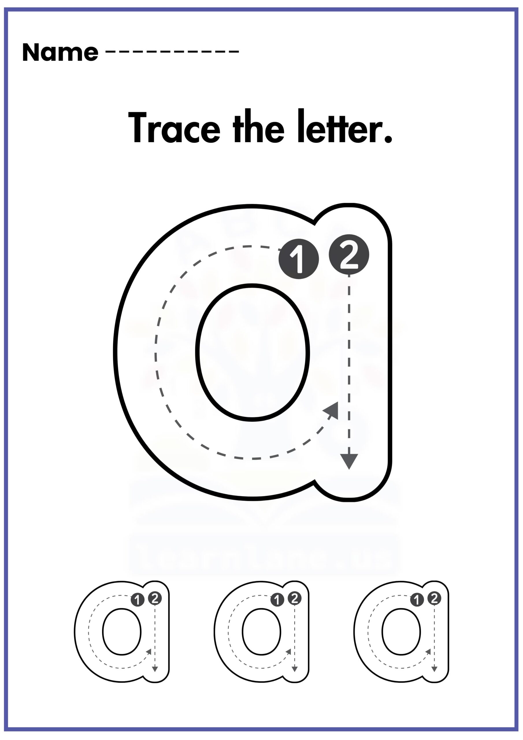 Letter A Tracing Worksheets for Preschool (PreK) - Best Education Hub ...