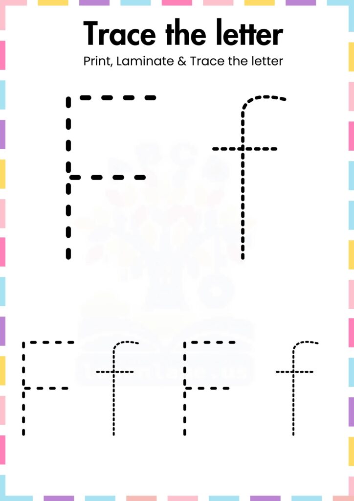 Letter F Tracing Worksheets for Preschool - Best Education Hub in USA ...